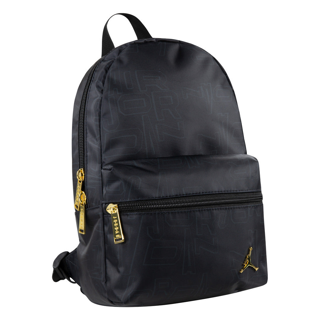 Jordan backpack black and gold store